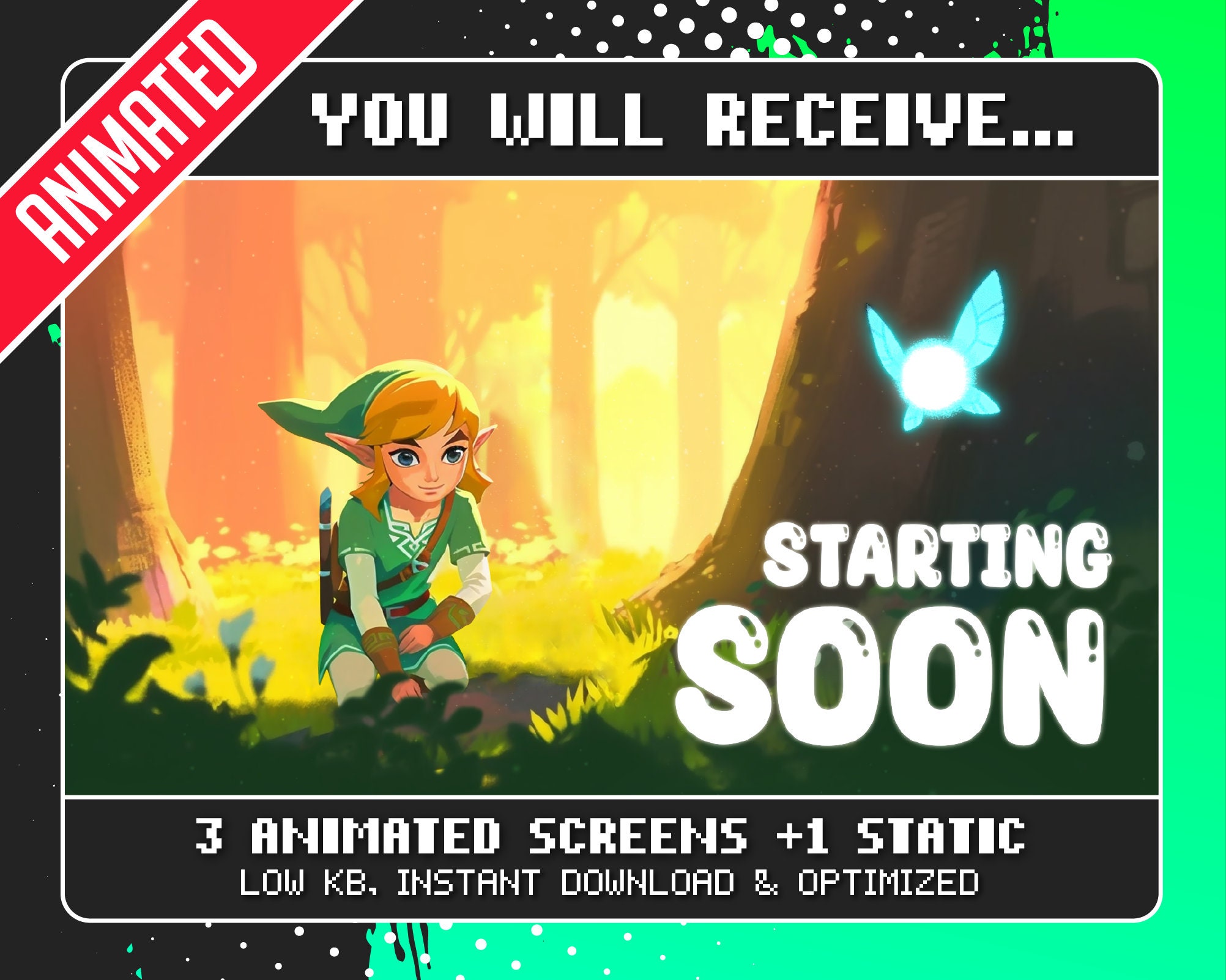 The Legend of Zelda Overlay Screens for Twitch Zelda - Etsy