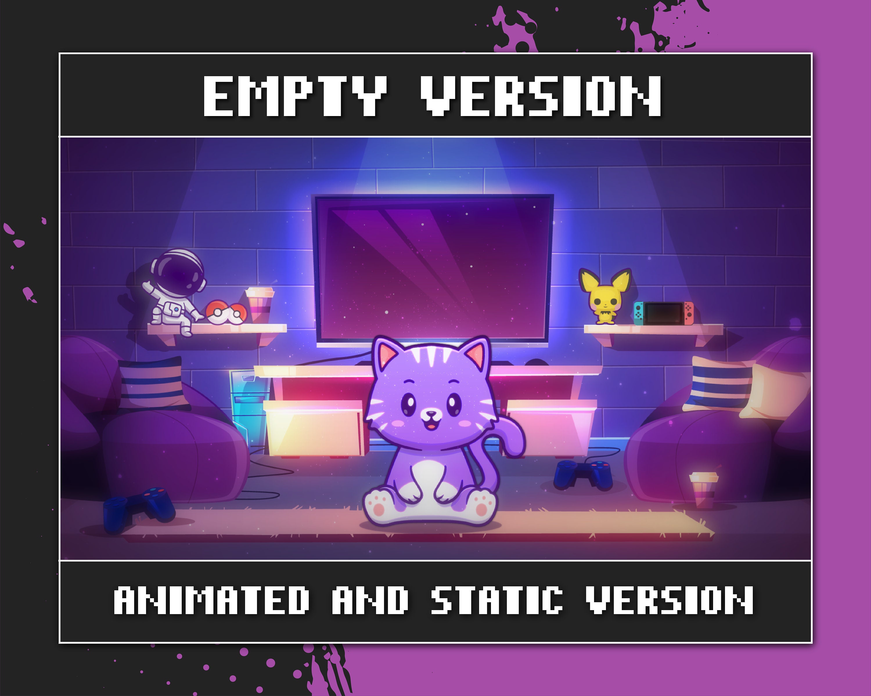 Twitch Animated Screens / Cute Kitten / Twitch Screens / Animated ...