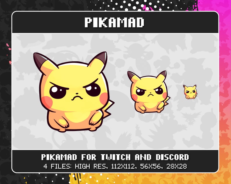 Pokemon Emotes Pikachu Emotes for Twitch and Discord - Etsy