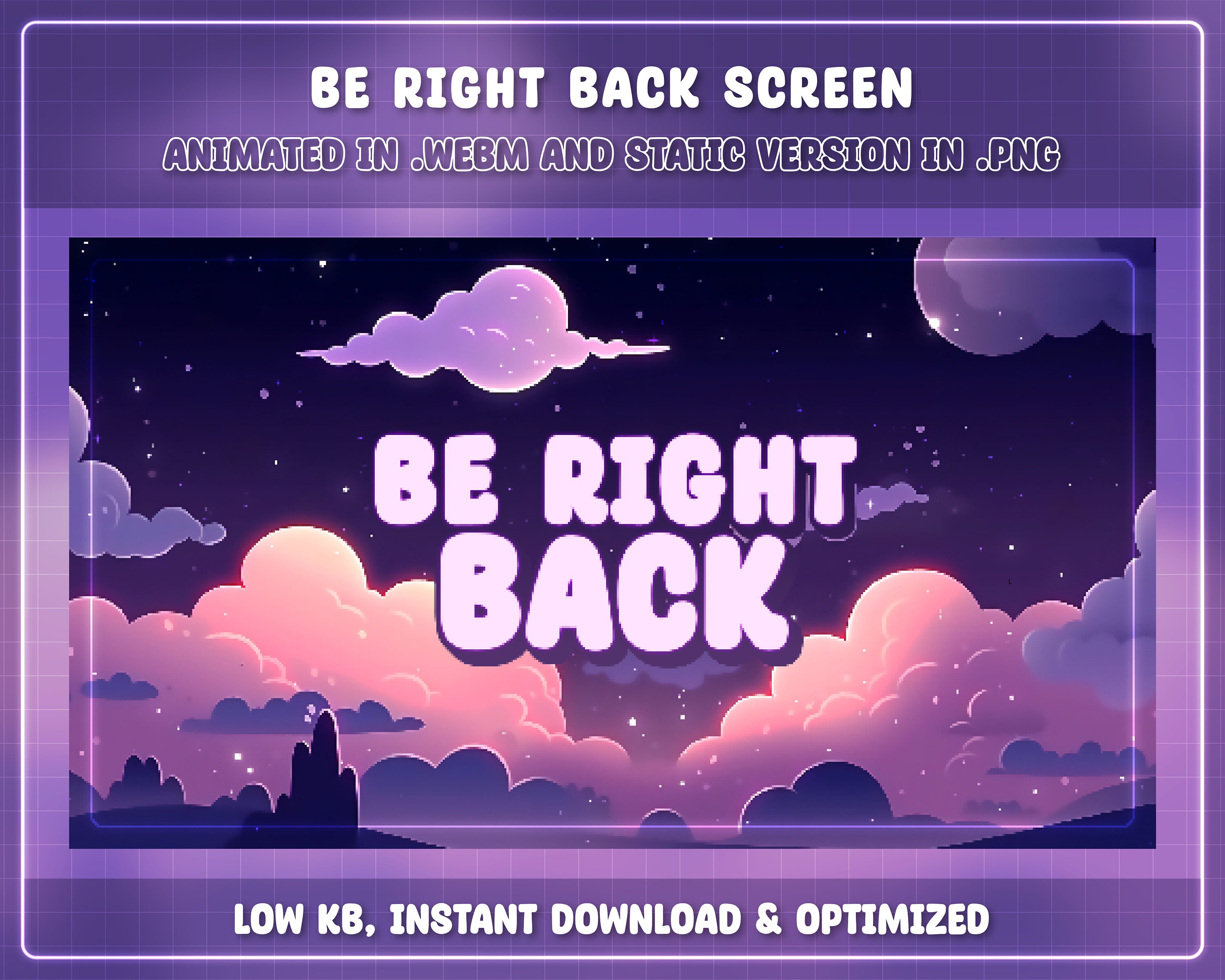 Animated Stream Package / Kick Overlay / Streaming Package / Cute and ...