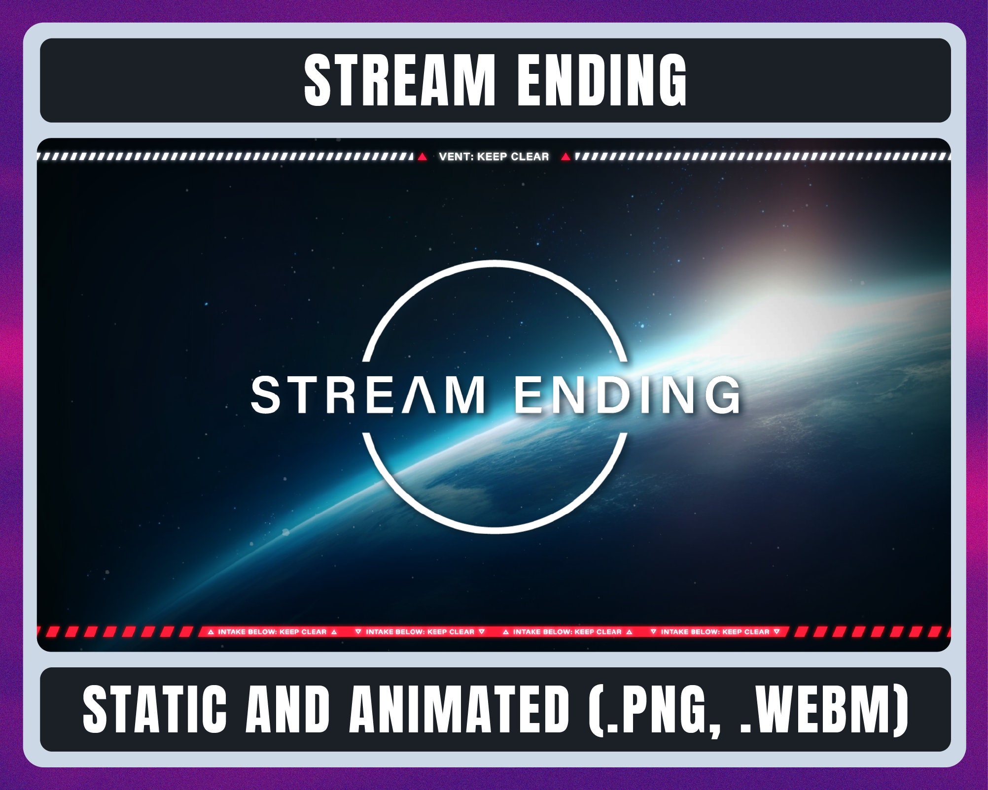 STARFIELD OVERLAY PACKAGE Twitch Overlay Twitch Panels - Etsy