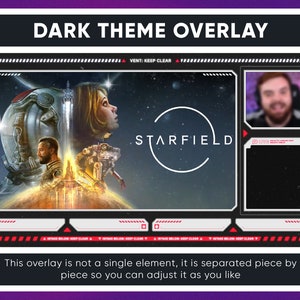 STARFIELD Overlay for Streaming, Future Minimalistic Twitch Overlay - Etsy