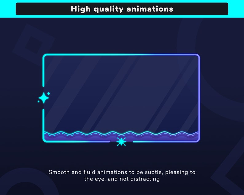 3 ANIMATED Cute Overlay Webcam Borders, Webcam Overlays, Twitch Overlay ...