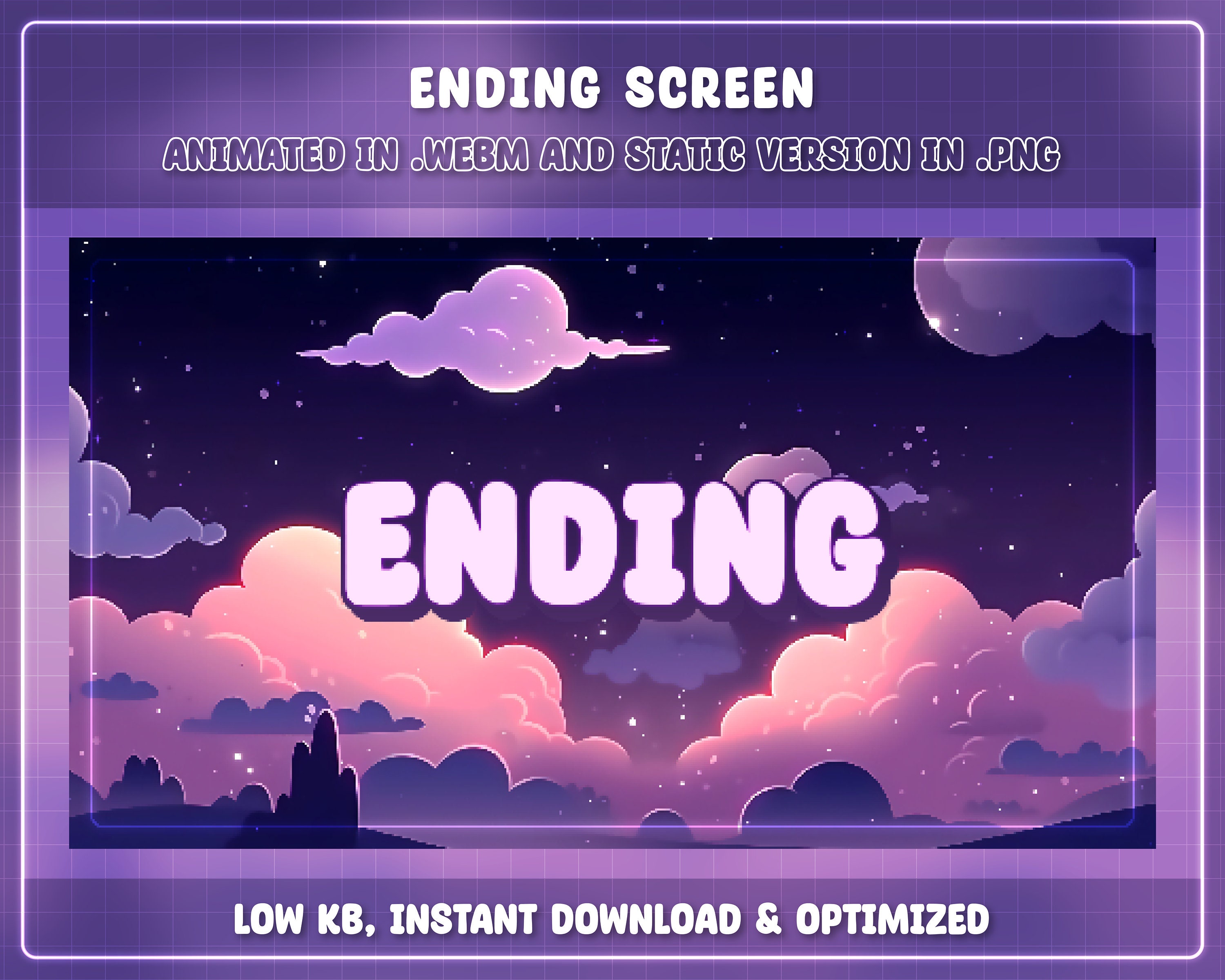 Animated Stream Package / Kick Overlay / Streaming Package / Cute and ...