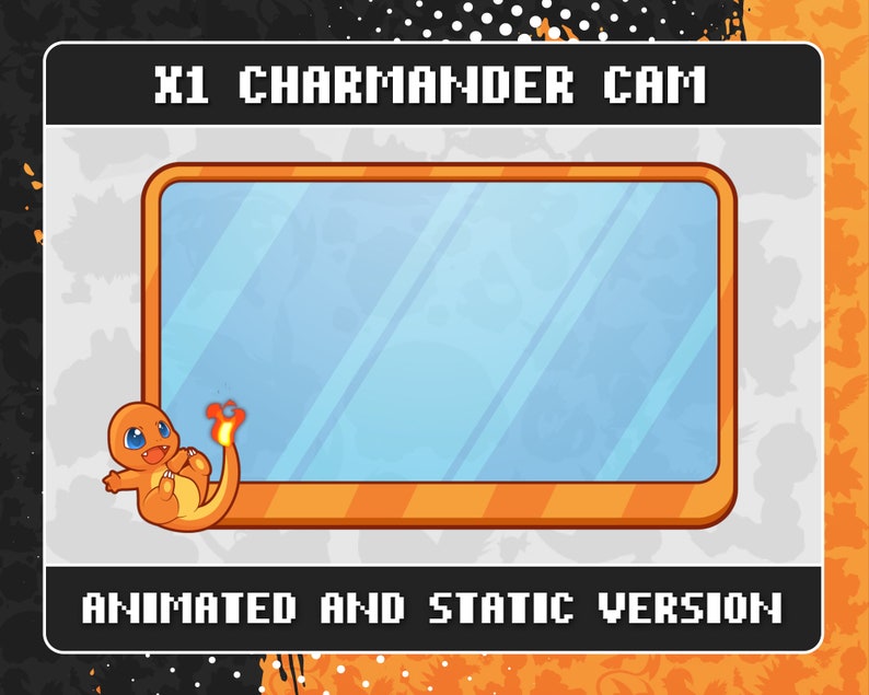 Pokemon Stream Webcam / Charmander Webcam / Twitch Overlay / Animated ...