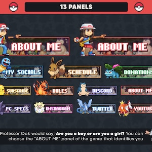 Pokemon Stream Pack / Pokémon Lindo / Superposición De Twitch / Paneles ...