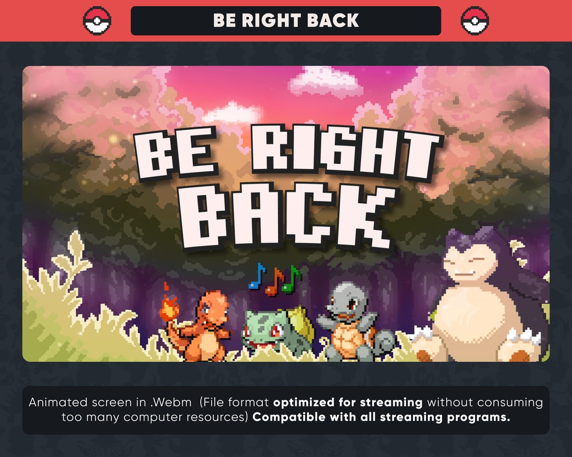 Pokemon Stream Pack / Pokémon Lindo / Superposición De Twitch / Paneles ...