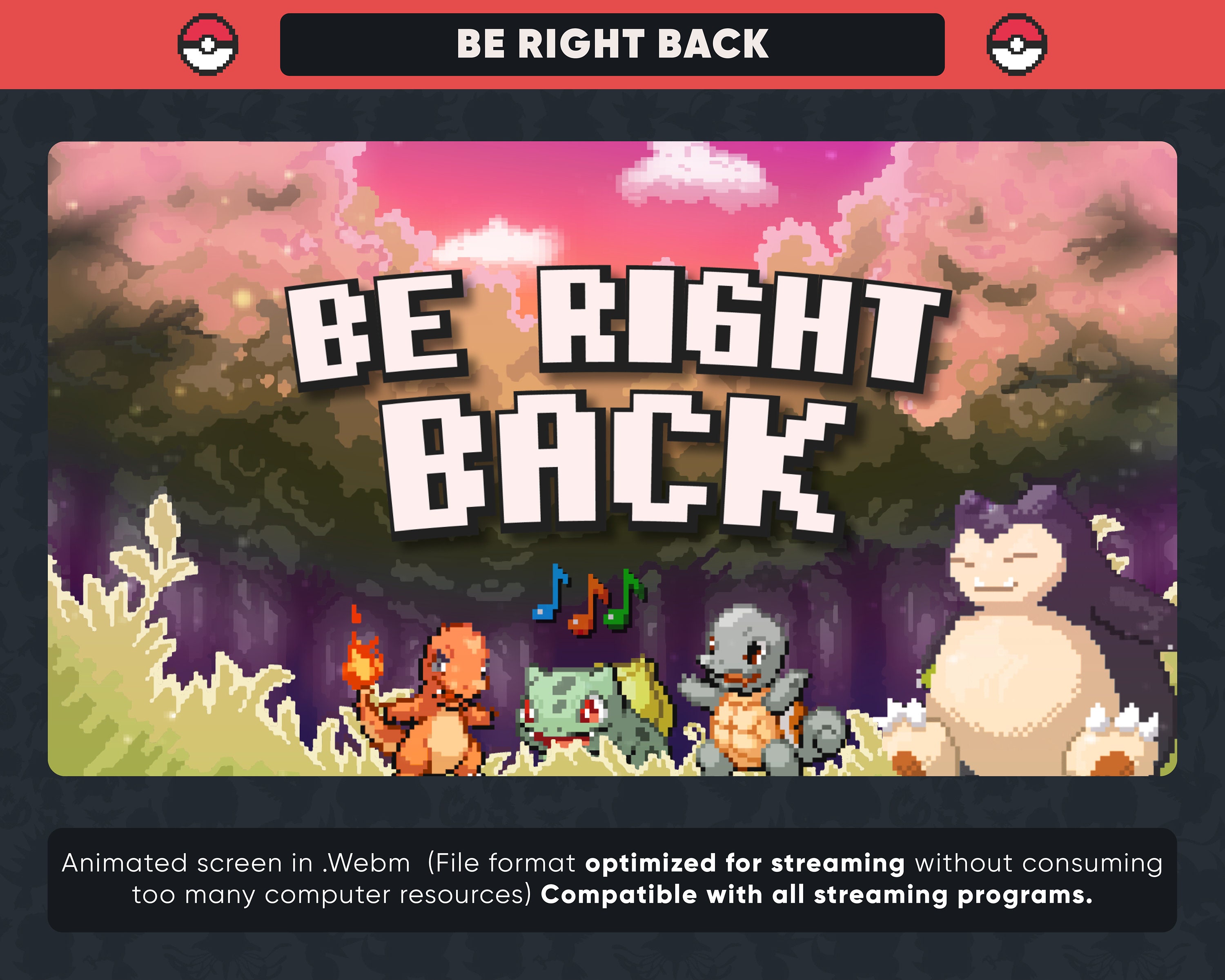 Pokemon Stream Pack / Pokémon Lindo / Superposición De Twitch / Paneles ...