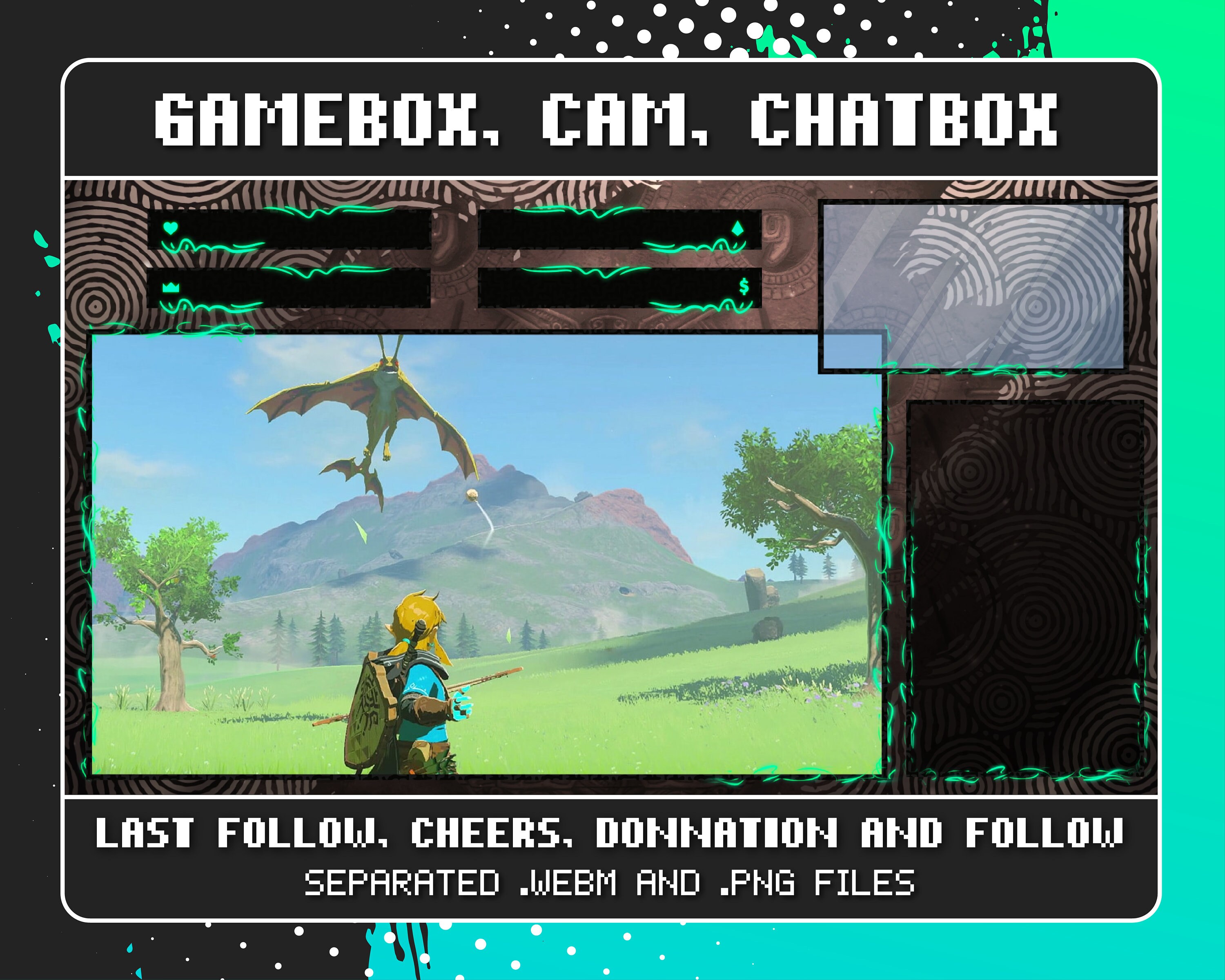 Zelda Tears of the Kingdom Overlay Twitch | Animated Overlay | BOTW ...