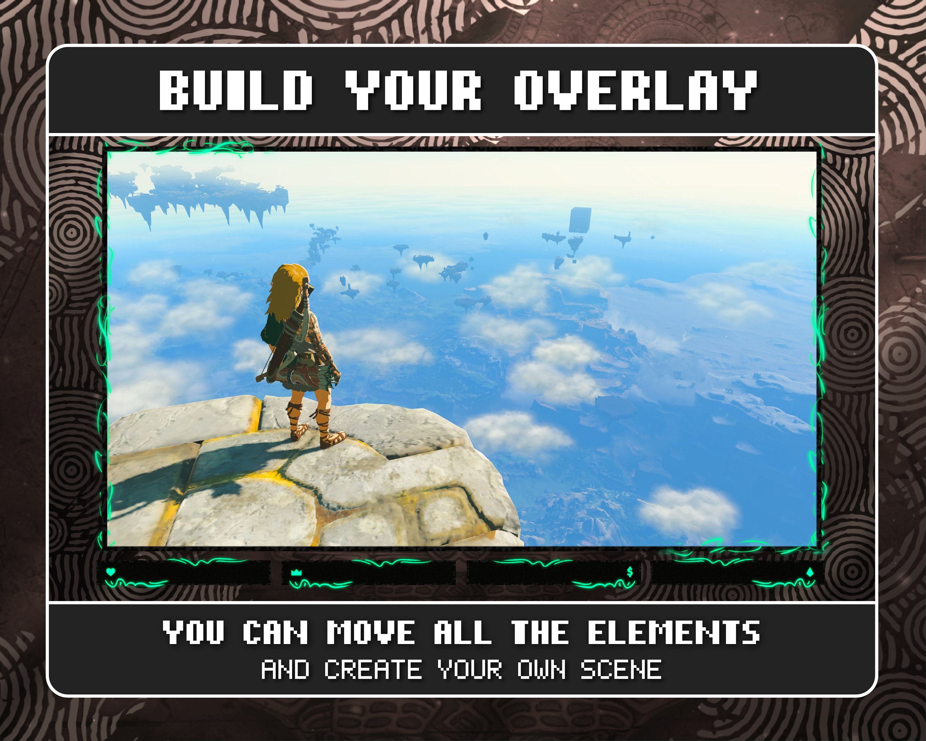 Zelda Tears of the Kingdom Stream Overlay Package | Overlay, Panels ...