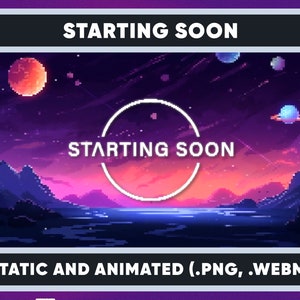 STARFIELD PIXEL ART Space Stream Screens, Animated Starting Soon, Be ...