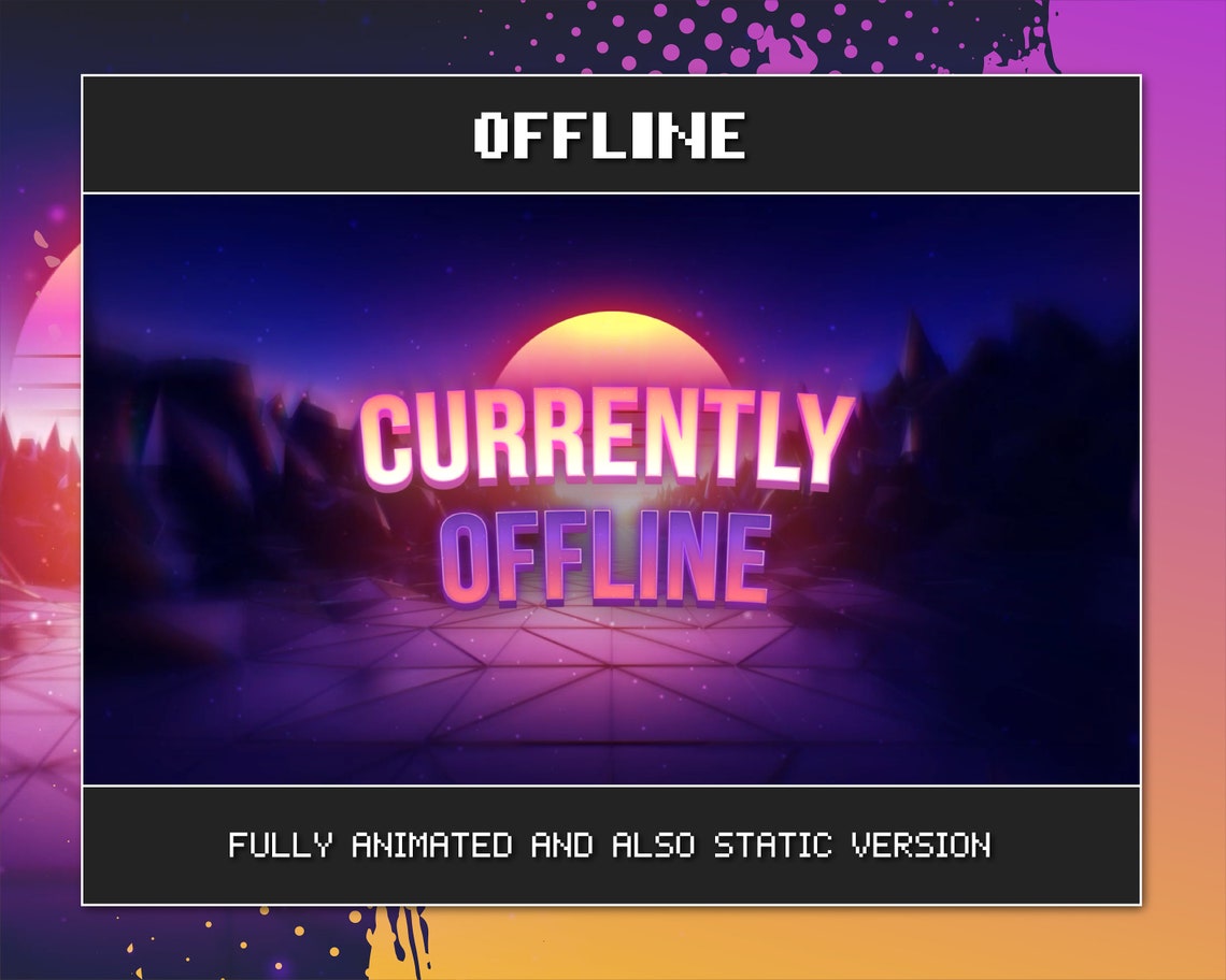 Animated Twitch Vaporwave Screens Twitch Screens Streaming Scenes - Etsy