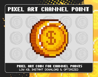 Gold Moon Star Pixel Coin Sparkles Token for Twitch Channel Points Icon ...