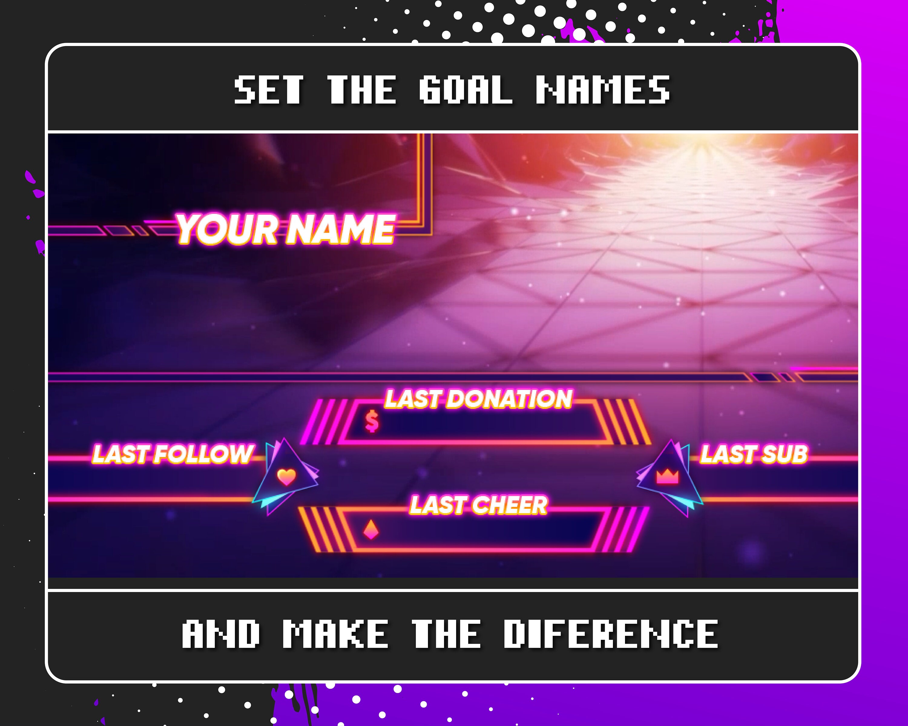 Twitch Overlay TEMPLATE, Stream Overlay for Twitch Template, Webcam ...