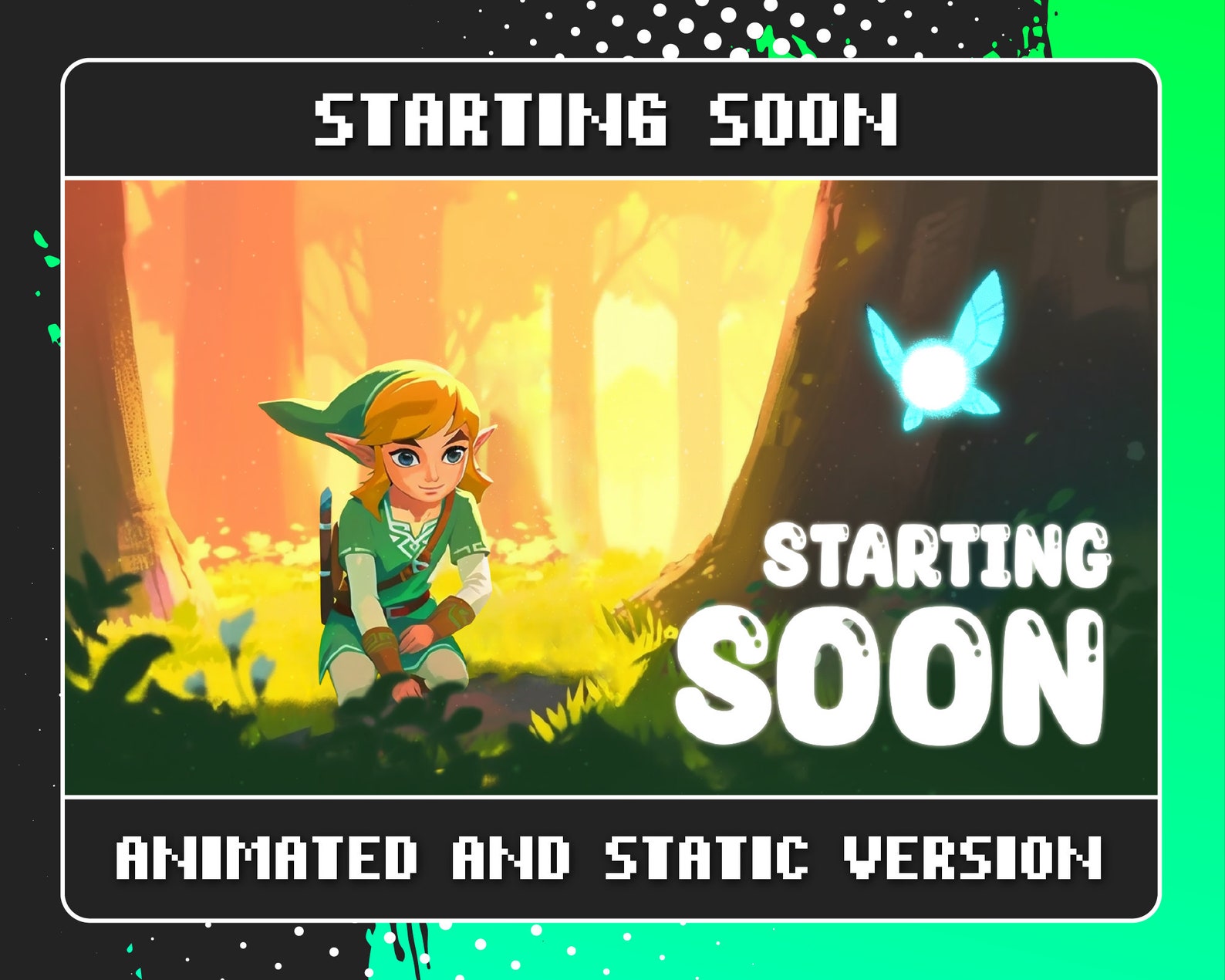 The Legend of Zelda Overlay Screens for Twitch Zelda - Etsy