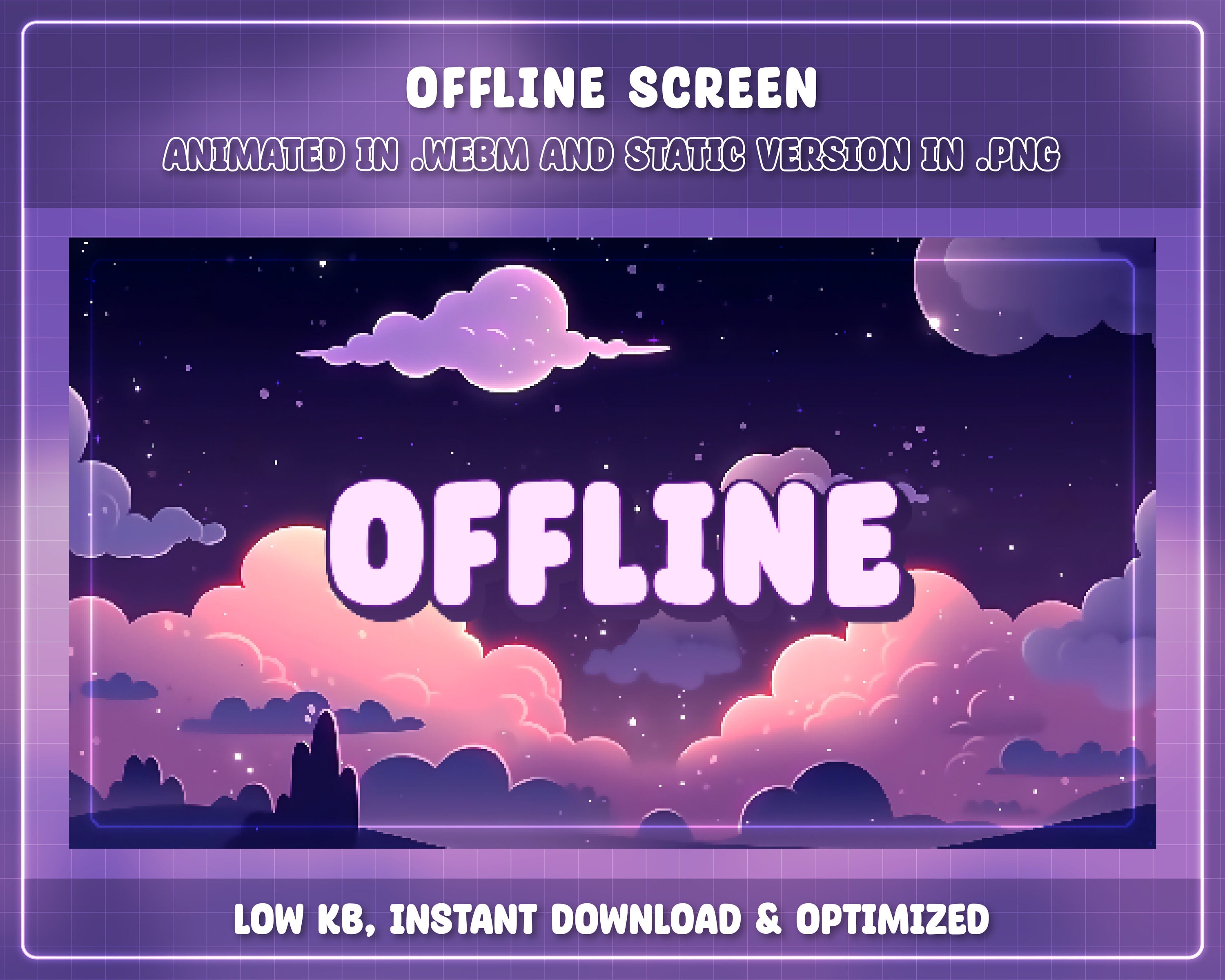 Animated Stream Package / Kick Overlay / Streaming Package / Cute and ...