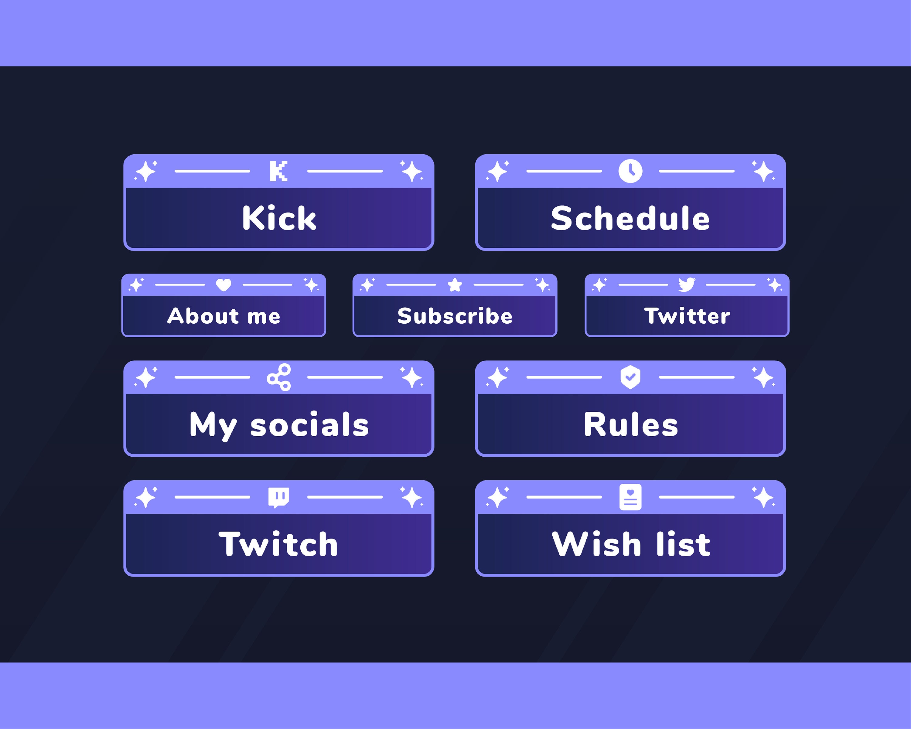 Cute and Cozy Twitch Panels, Twitch Stream Panels, Twitch Overlay ...