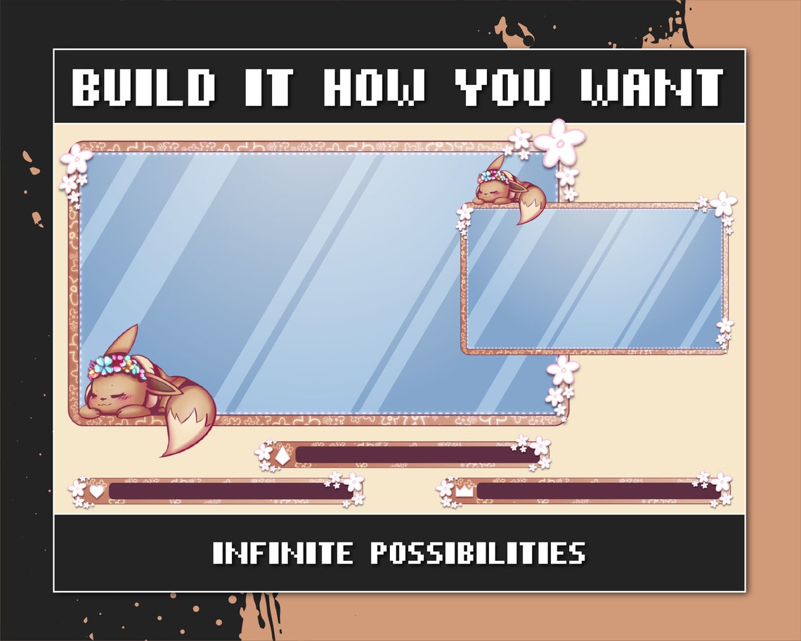 Pokemon Stream Webcam / Eevee Pokemon / Twitch Overlay / - Etsy