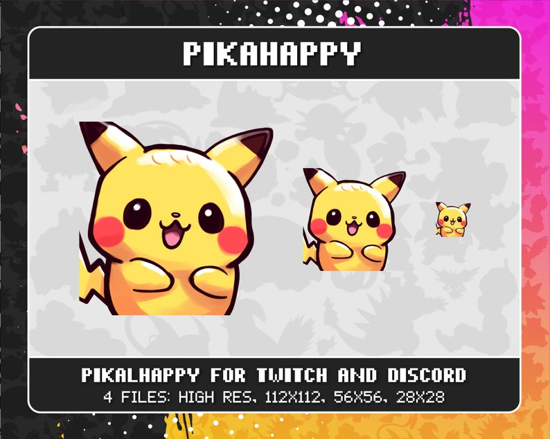 Pokemon Emotes | Pikachu Emotes for Twitch and Discord - Etsy