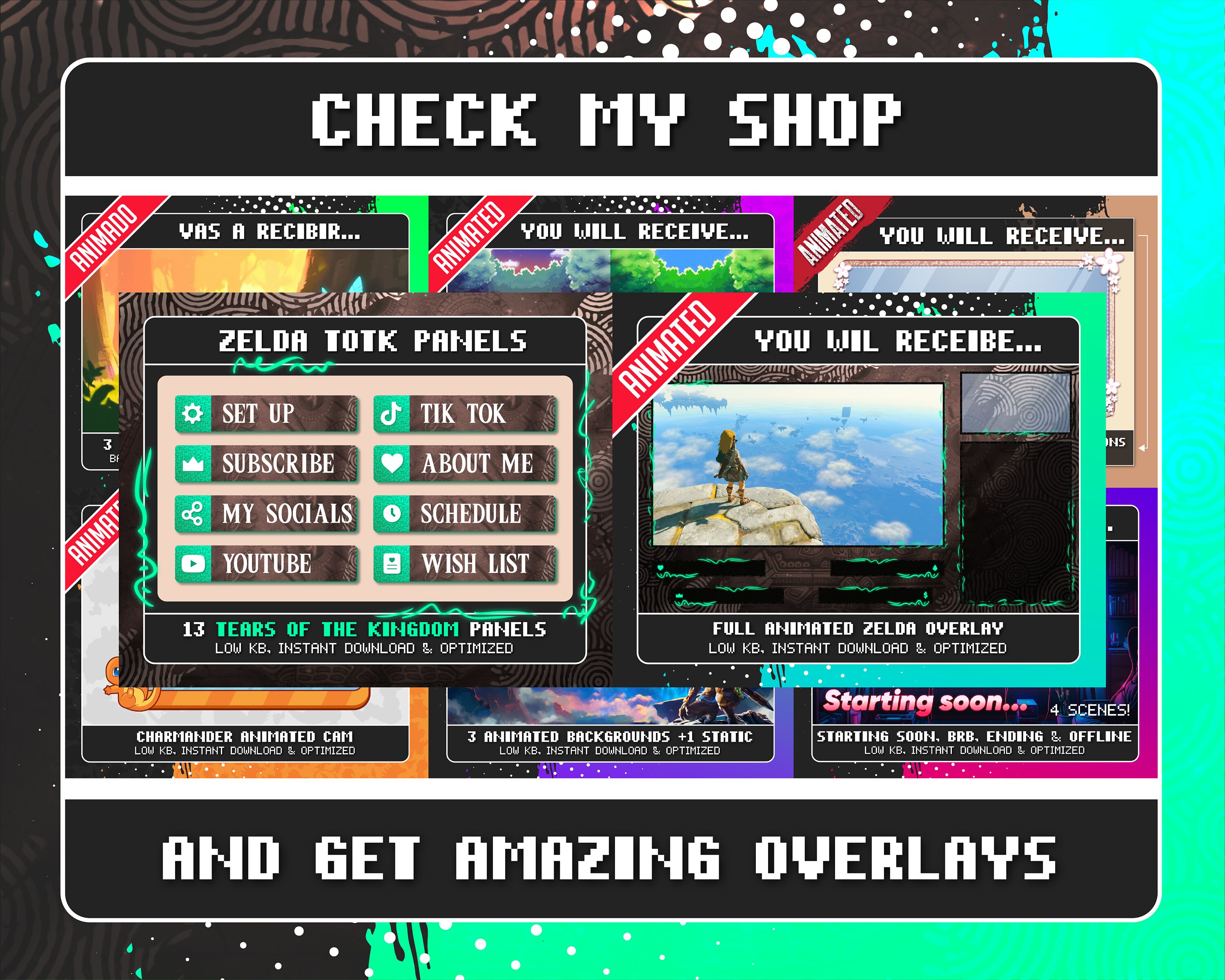 Zelda Tears of the Kingdom Screens for Twitch| Strating Soon, Be Right ...