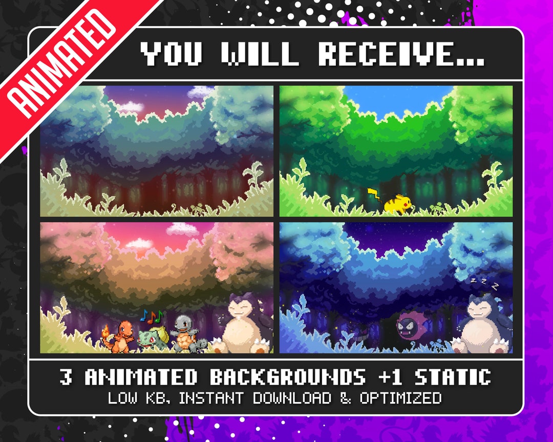 Pokemon Animated Background Screens / Cute Pokemon / Twitch Screens ...