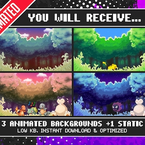Pokemon Animated Background Screens / Cute Pokemon / Twitch Screens ...
