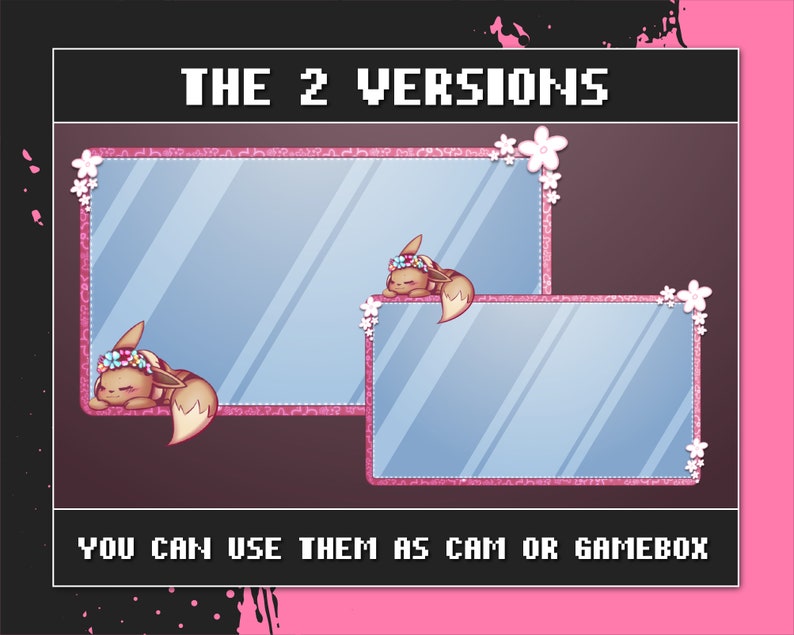 Pokemon Stream Webcam / Eevee Pokemon / Twitch Overlay / Animated ...