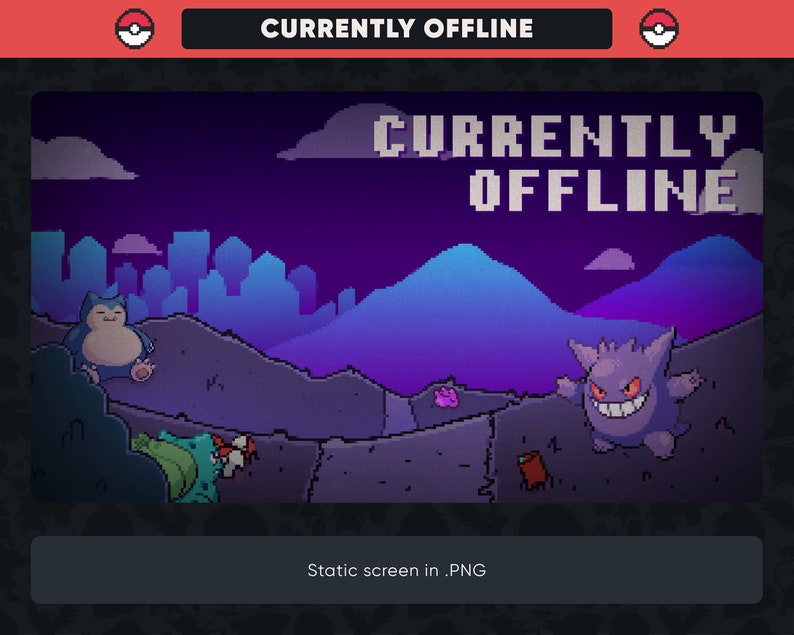 Pokemon Animated Screens, Cute Overlay , Twitch Screens , Animated ...