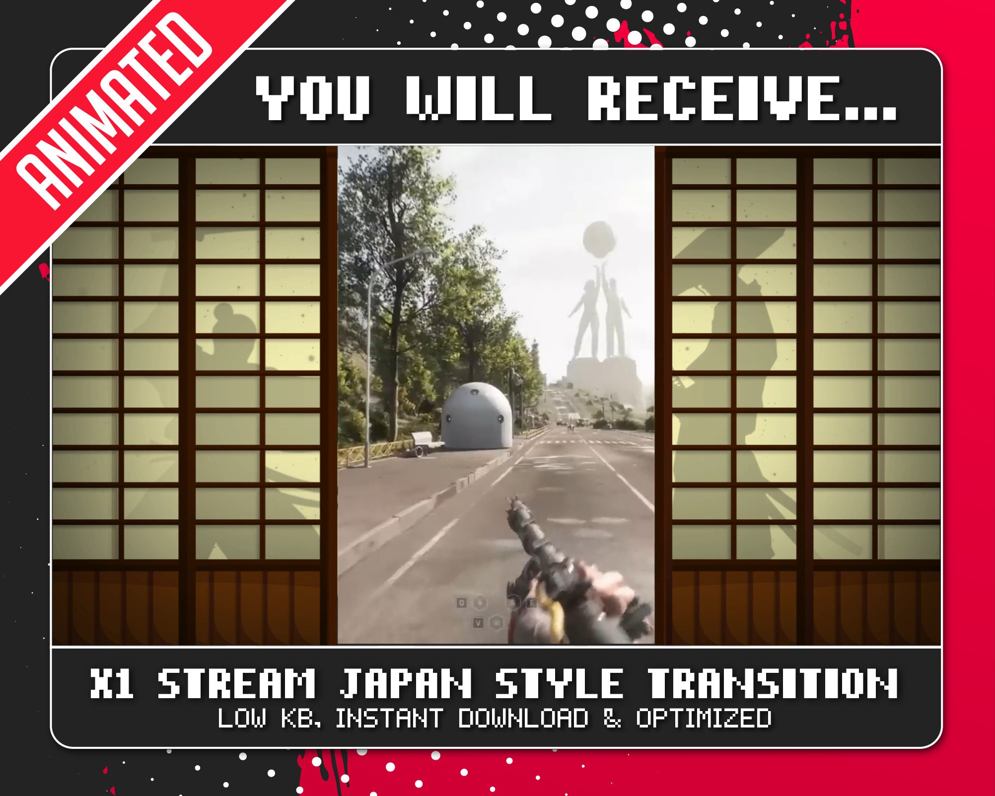 Animated Twitch Stinger Transition Japan Stream Transition Animated ...
