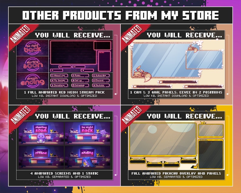 Animated Twitch Vaporwave Screens Twitch Screens Streaming Scenes - Etsy