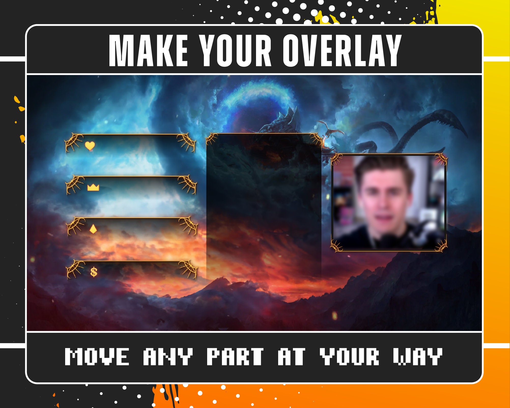 Baldur's Gate 3 Stream Overlay Pachage Overaly & 4 Stream Screens - Etsy