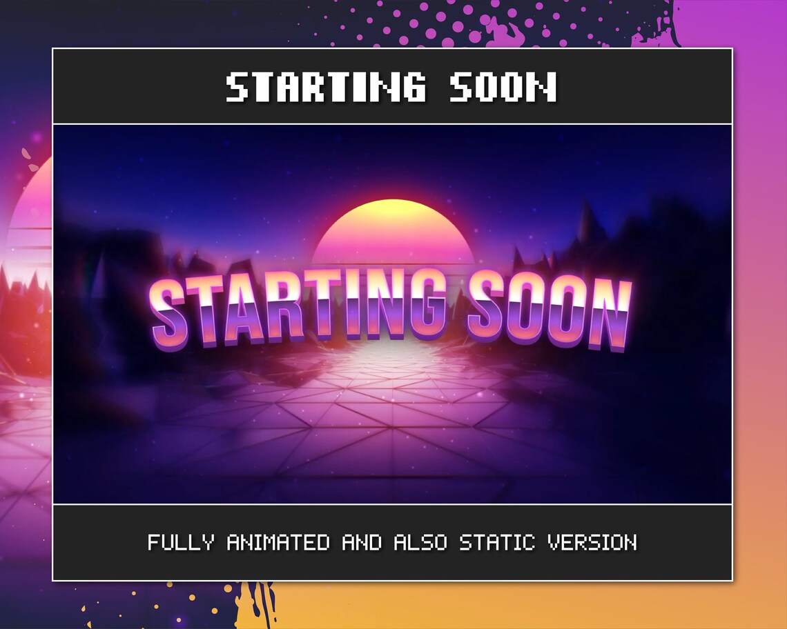 Animated Twitch Vaporwave Screens Twitch Screens Streaming Scenes - Etsy
