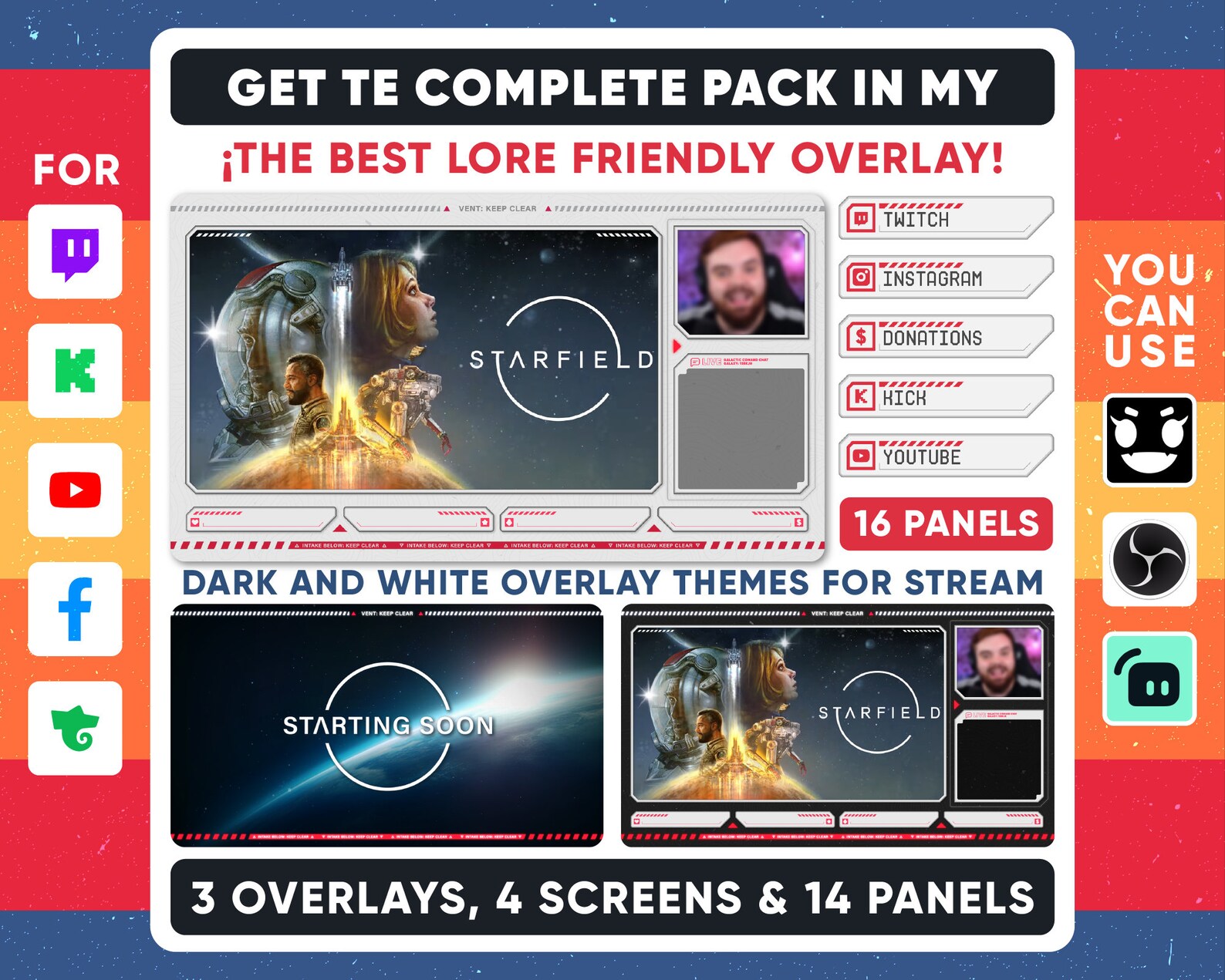 STARFIELD TWITCH PANELS, Space Panels, Tech Panels, Futuristic Panels - Etsy