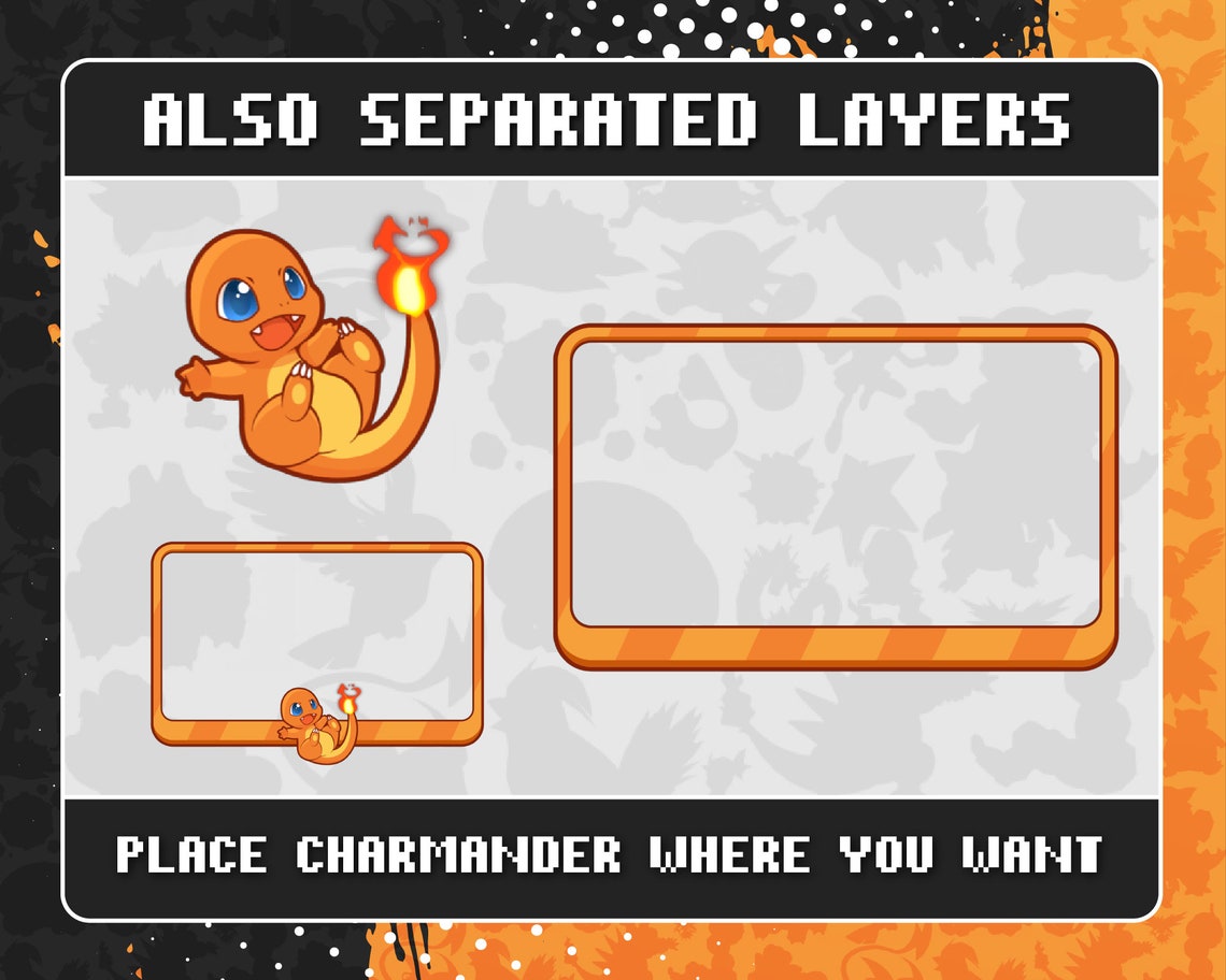 Charmander Animated Webcam Border - Twitch Overlay (digital Download ...