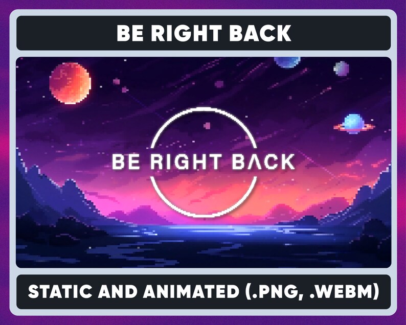 Starfield Pixel Art Stream Screens, Animated Space Overlay (digital ...
