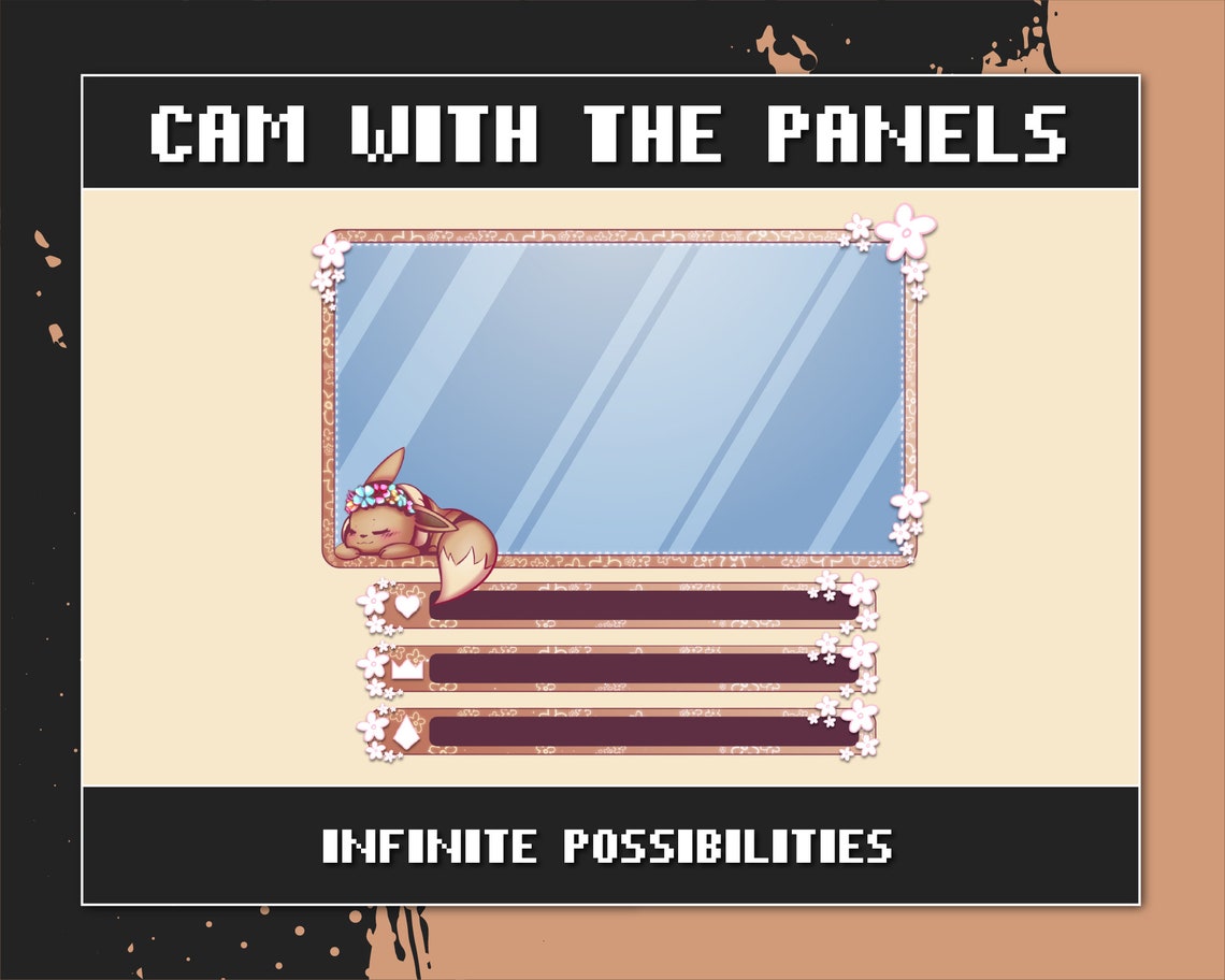 Pokemon Stream Webcam / Eevee Pokemon / Twitch Overlay / - Etsy
