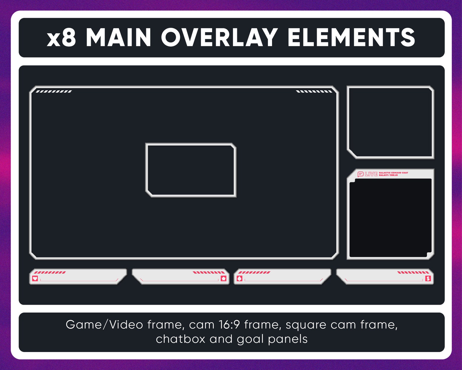 STARFIELD Overlay for Streaming, Future Minimalistic Twitch Overlay - Etsy