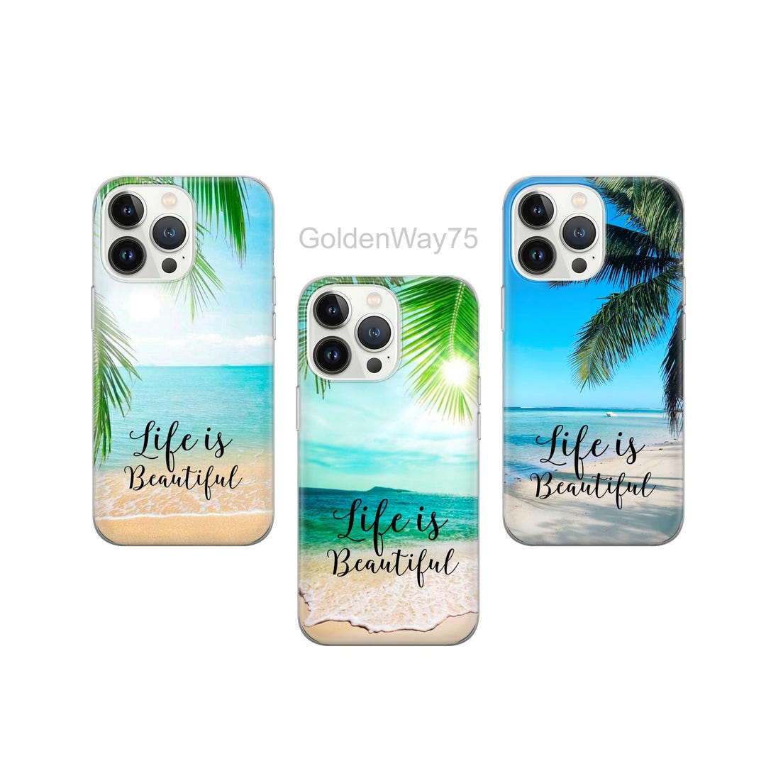 Beachy Phone Case Summer Beach Cover for iPhone 17 Air 16 15 Pro Max 14 ...