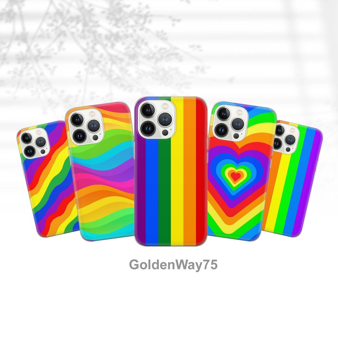 Mixed Colors Phone Case Rainbow Pride Cover for iPhone 15 Pro Max 14 ...