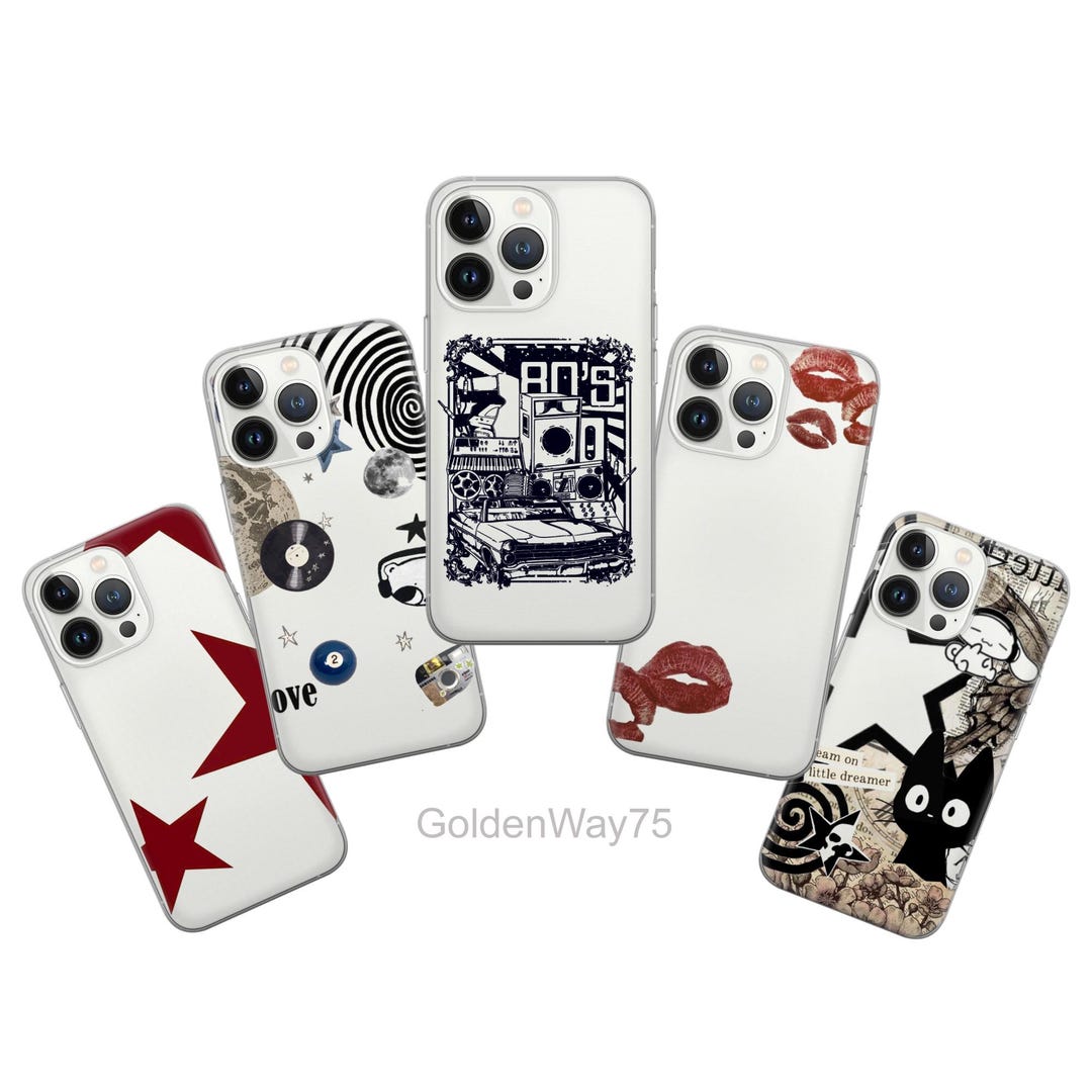 Clear Mood Board Collage Phone Case for iPhone 17 Air 16 15 Pro Max 14 ...