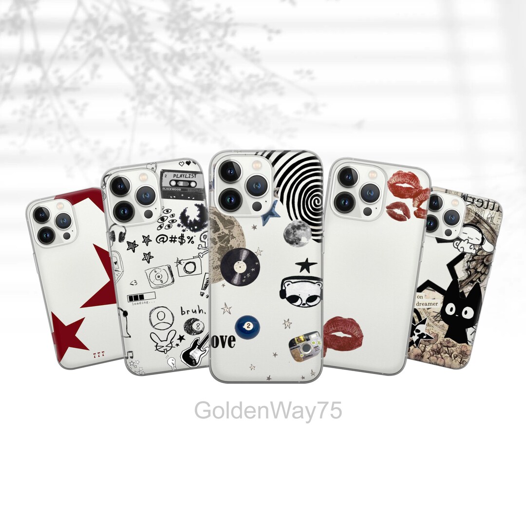Y2k Stars Phone Case Memory Art Cover for iPhone 15 Pro Max 14 13 12 8 ...