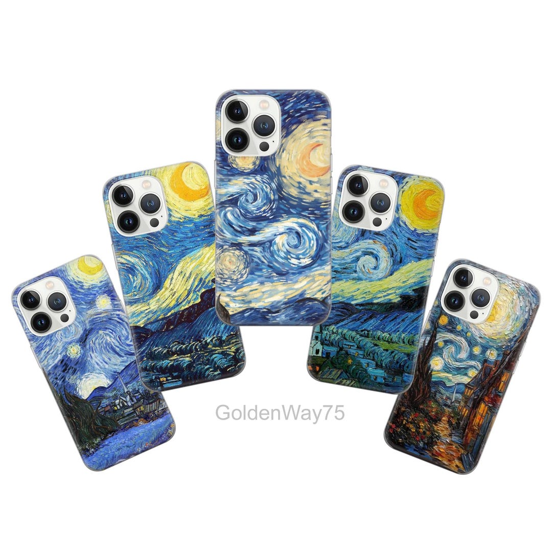 Van Gogh Inspired Starry Night Phone Case for iPhone 17 Air 16 15 Pro ...
