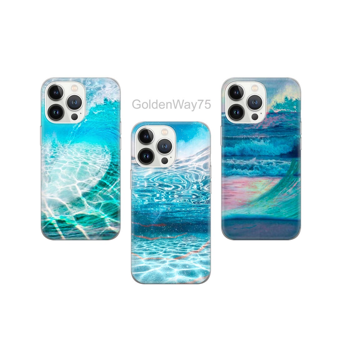 Blue Ocean Wave Phone Case Flowing Cover for iPhone 17 Air 16 15 Pro ...