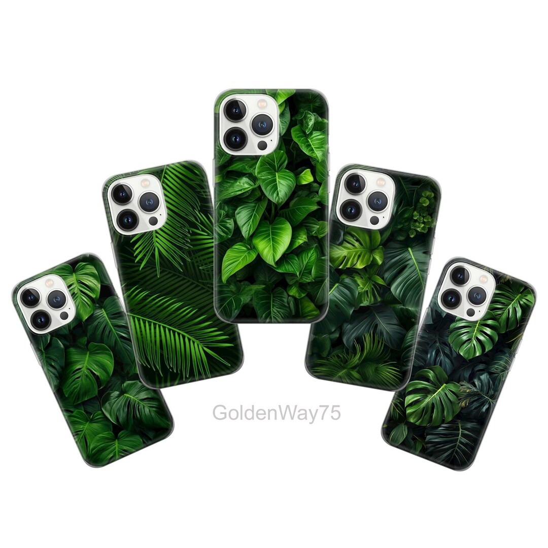 Green Tropical Leaves Jungle Phone Case for iPhone 17 Air 16 15 Pro Max ...