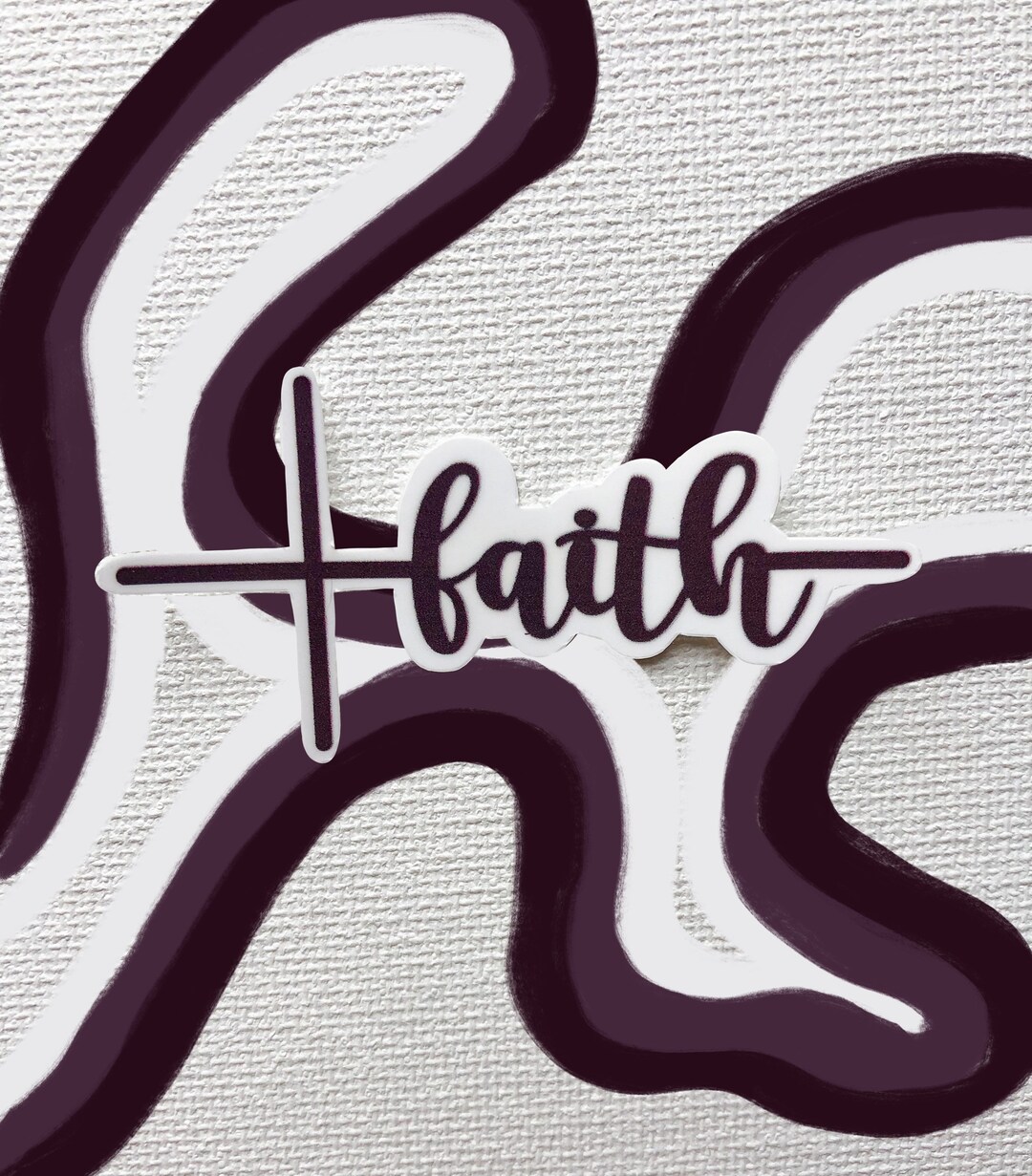 Faith Cross Sticker Christian Sticker - Etsy
