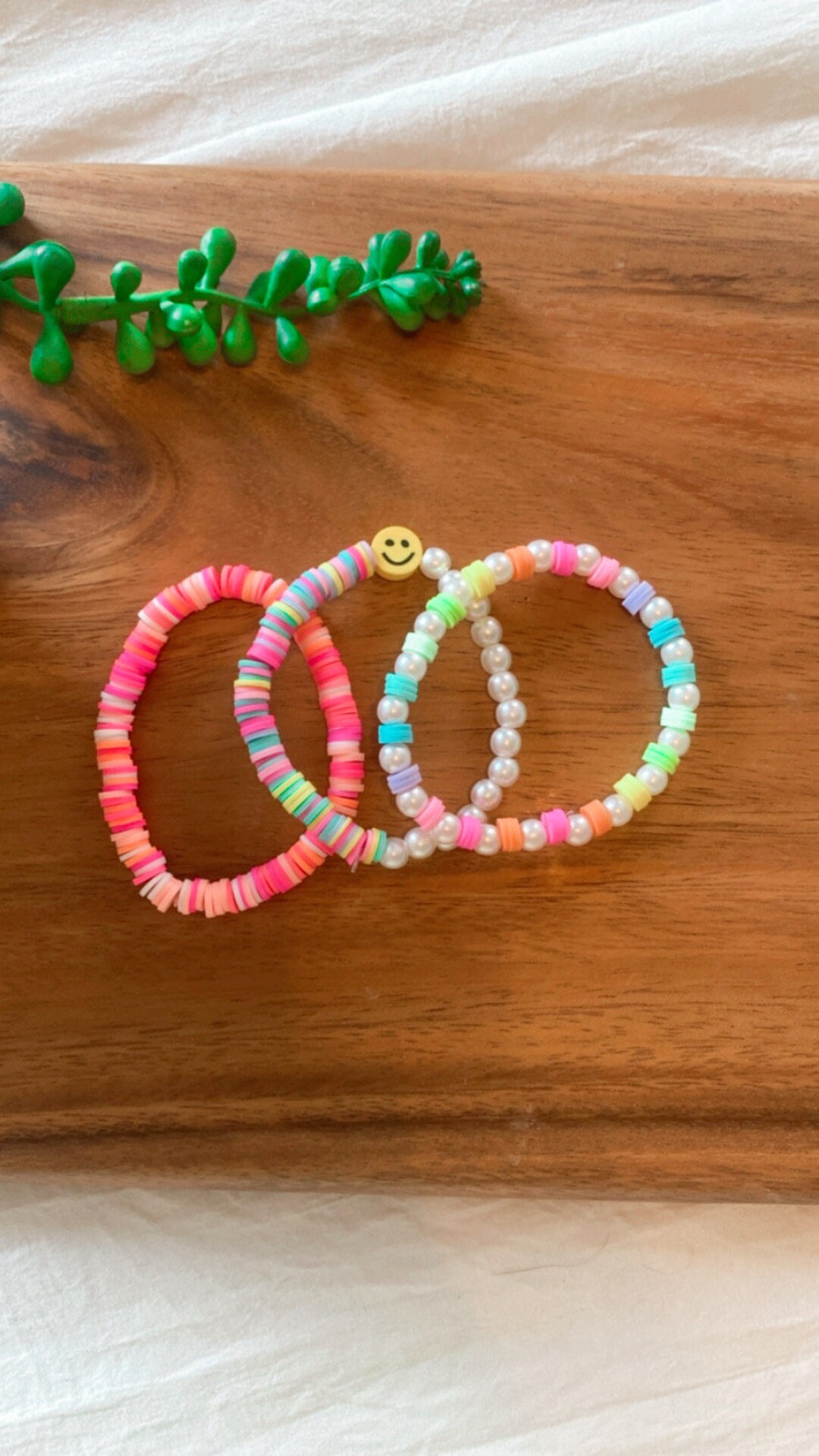 Preppy Bracelet Stack Summer Sunsets Pastel Pearls Summer Smiles Clay Bead Bracelets - Etsy