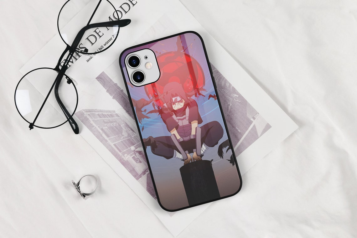 Naruto Handyhüllen Itachi Uchiha Glas Handyhülle Anime Glas Etsy