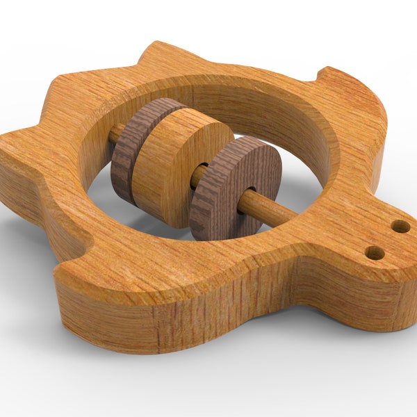 Wood Baby Rattle - Etsy