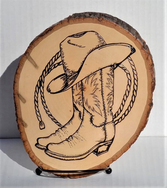 Wood Burned Cowboy Boots Cowboy Boots Wall Art Cowboy Boots - Etsy