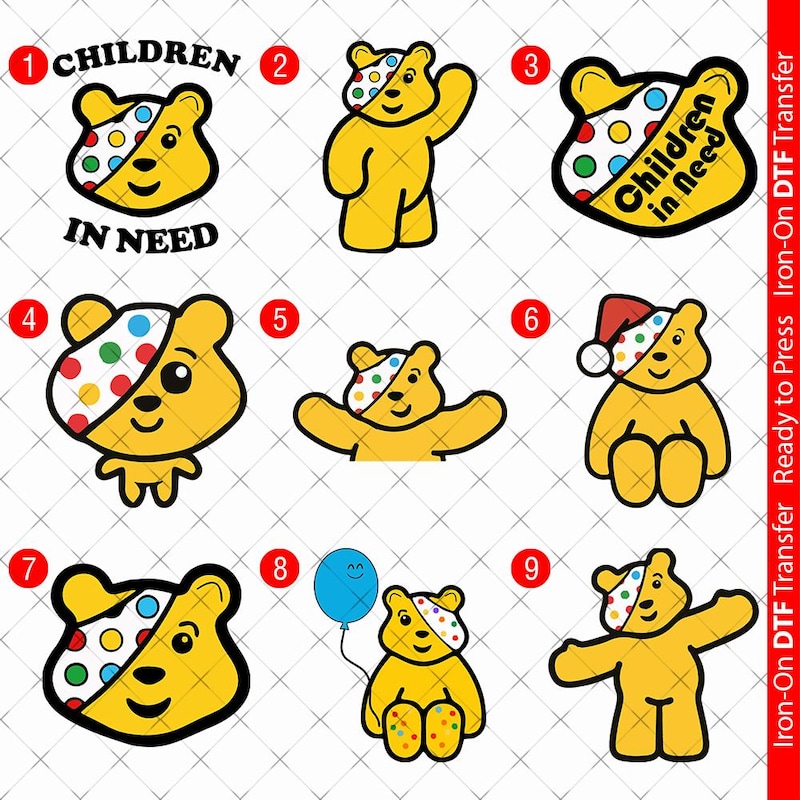 Pudsey Bear Prints - Etsy UK